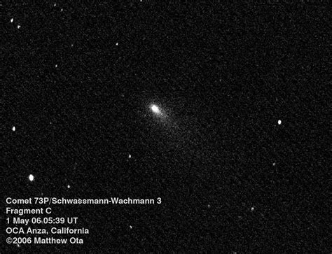 Comet 73p Schwassmann Wachmann 3 Fragment C Orange County Astronomers