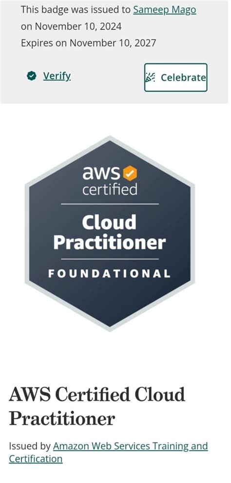 Aws Cloudcertification Cloudcomputing Continuouslearning Sameep
