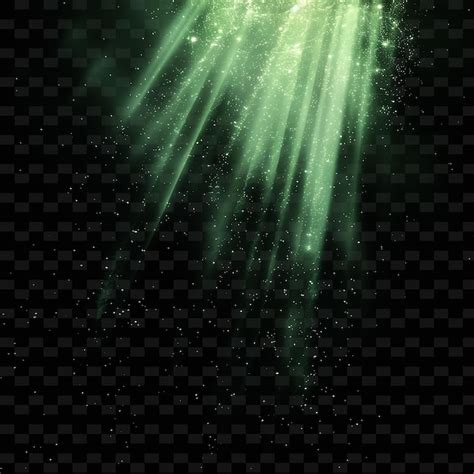 Premium Psd A Green Light From A Star That Is On A Black Background