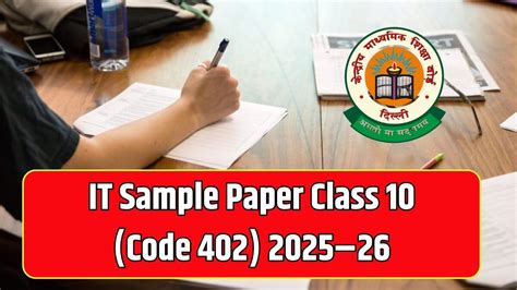 It Sample Paper Class 10 Code 402 202526 Information Technology Sample Paper With Answers