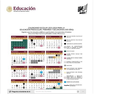 Difunde Sep Calendarios Escolares 2025 2026 Para Educación Básica Y