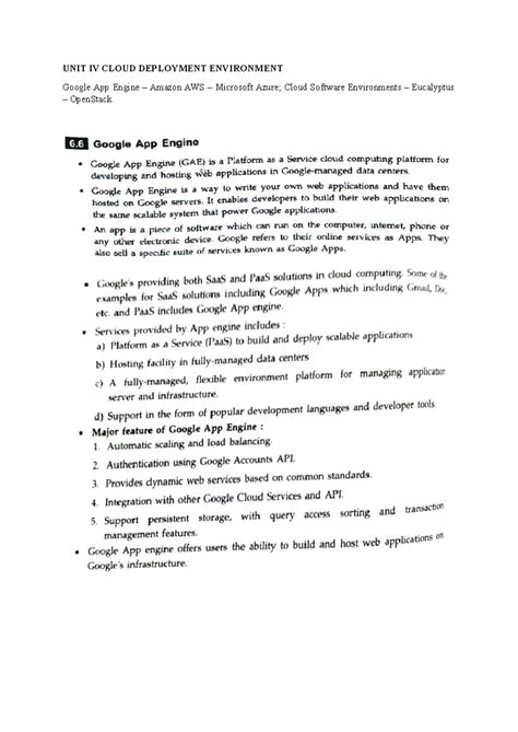 Unit Iv Cloud Deployment Environment Unit Iv Cloud Deployment