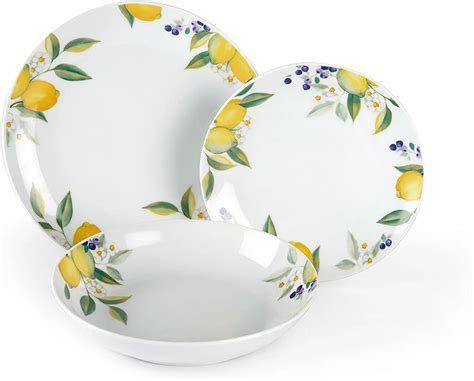 Lemon Theme Porcelain Dinnerware Sets Chinaware Decal Porcelain Plate Set