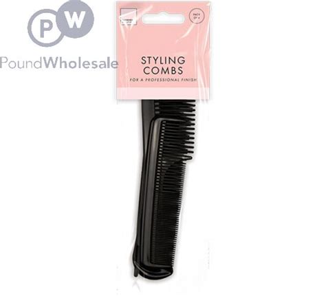Wholesale Forever Beautiful Assorted Black Styling Combs 4 Pack Pound