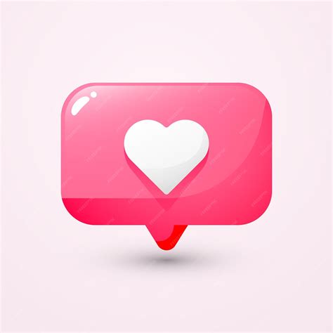 Premium Vector Heart Social Media Notification Icon Vector Illustration