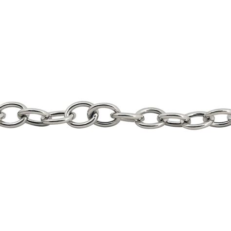 14 Karat White Gold Hollow Toggle T Bar Cable Link Chain Necklace For