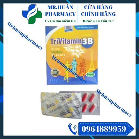 Trivitamin 3b Đại Uy Hộp 100 Viên Bổ Sung Vitamin B1 B6 B12