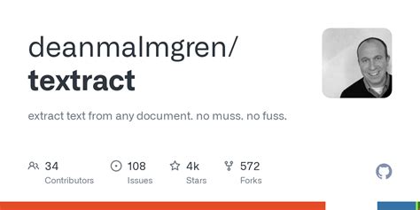 Github Deanmalmgrentextract Extract Text From Any Document No Muss
