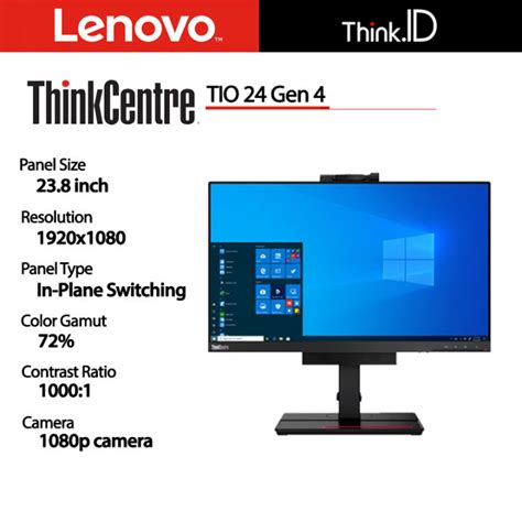 Monitor Led Lenovo Thinkcentre Tio 24 Gen 4 238 Ips 1920x1080 Fhd