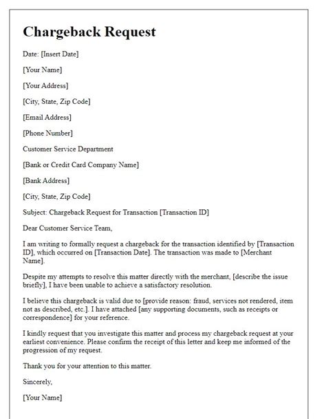 Letter Template For Unauthorized Transaction Complaint Free Samples