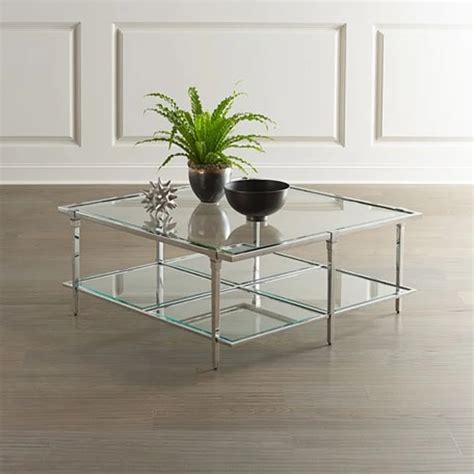 Bernhardt Napier Square Glass Coffee Table Aptdeco