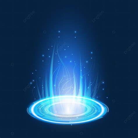 Sci Fi Light Vector Design Images Blue Sci Fi Light Wave Stage