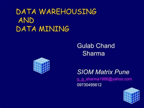 Data Warehousing And Data Mining Ppt