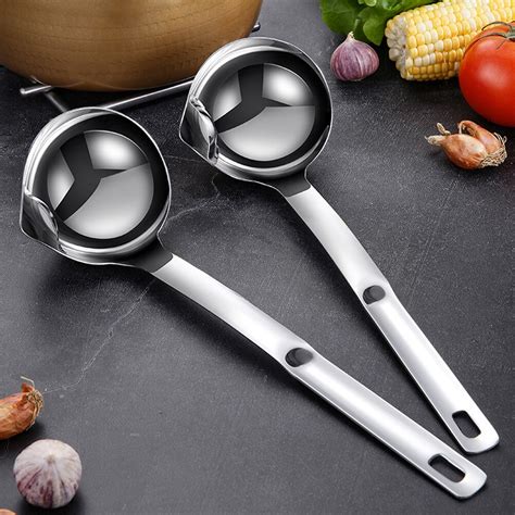 Rvs Olie Filter Soep Lepel Lange Handvat Koken Pol Grandado