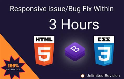 Fix A Bug In Your Html Css Javascript Jquery And Bootstrap By