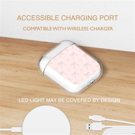 Pink Coquette Design Earbuds Case Girly Protective Cover For Airpods 1 2 3 Pro Galaxy Buds