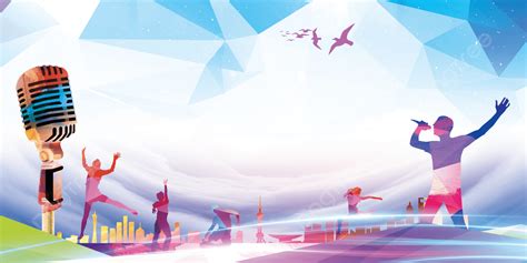 Color Atmosphere Campus Singing Program Background Design Color