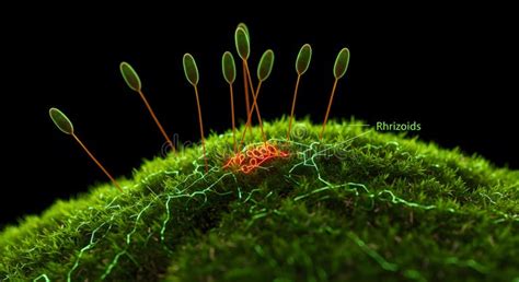 Microscopic View Of Moss Rhizoids A Detailed Look At The Tiny Root Like Structures Of