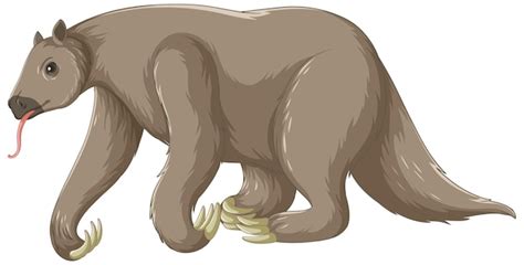 Premium Vector Ground Sloth Extinct Animal Vector