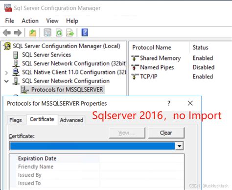 Sqlserver安全篇之启用tls即配置sql Server 数据库引擎以加密连接sqlserver Tls Csdn博客