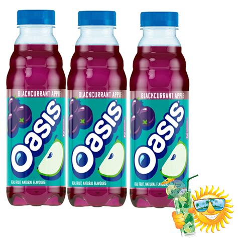 Oasis Real Fruit Soft Drink Summer Fruits Citrus Punchblackcurrant
