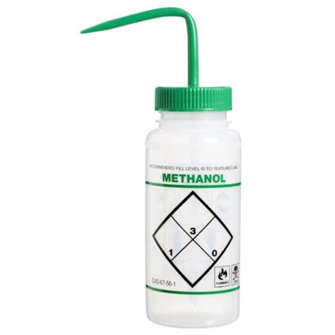 Wash Bottle Safety Labeled Methanol 500 Ml Precision Micrometers