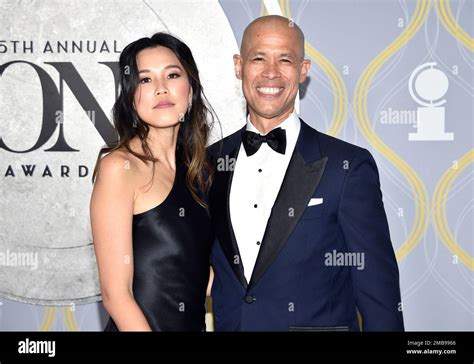 Marian Wang Left And Vladimir Duthiers Arrive At The 75th Annual Tony