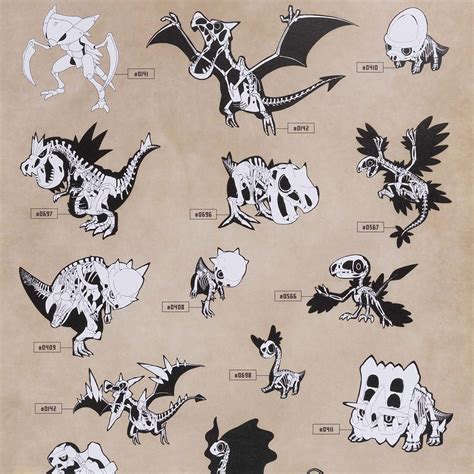 Pokémon Fossil Museum Skeletons Poster Pokémon Center Official Site
