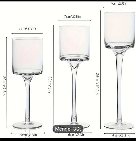 Glaskerzenständer 3er Set Insg 14 Sets Hochzeit In Baden