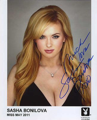 Sasha Bonilova Signed 8x10 Playboy Agency Promo Playmate Headshot New
