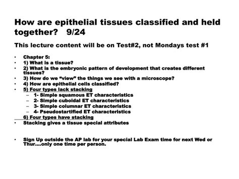 Ppt Classification And Structure Of Epithelial Tissues In Human