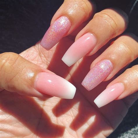 Pink And White Ombre Ombre Nails Pretty Nails Nails