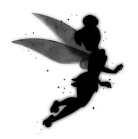 Fairy Silhouette Tattoo Designs Tinker Bell Shadow Tinkerbell Black