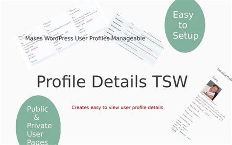 Profile Details Tsw Creates Easy To View User Profile Details