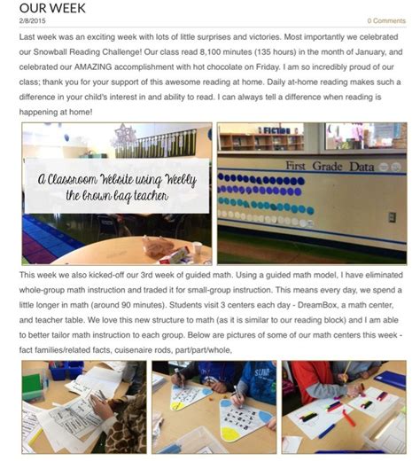 Creating A Classroom Website Using Weebly The Brown Bag Teacher