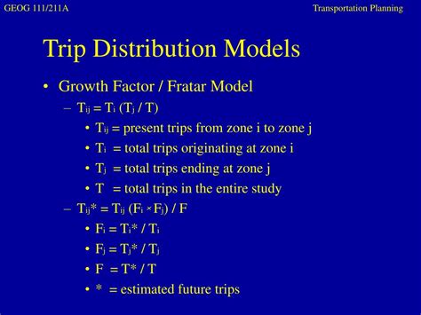 Ppt Trip Distribution Powerpoint Presentation Free Download Id552196