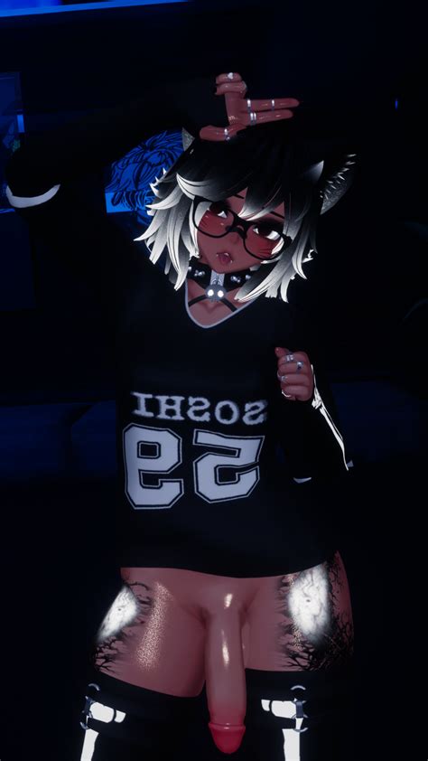 Rule 34 3d Blush Breasts Collar Female Futanari Garter Straps Glasses Oversized Shirt Pluto