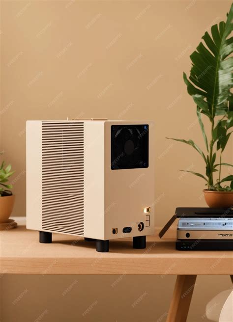 Premium Photo A Stunning Minimalist Beige Micro Itx Case Designed By