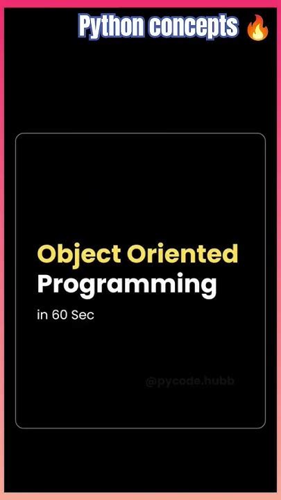 When You Pro In Oops Concept ️🎉 Ytshorts Python Codingtips Programming Engineering Viral