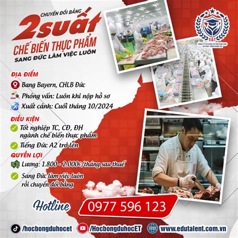 2 SuẤt ChuyỂn ĐỔi BẰng ChẾ BiẾn ThỰc PhẨm TẠi Chlb ĐỨc Công Ty Cổ Phần Tư Vấn Giáo Dục Và Phát