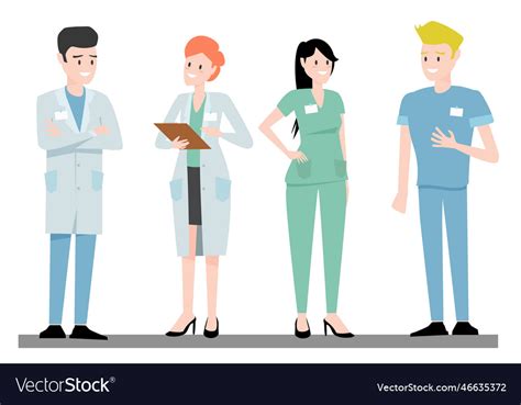 Set Of Medical Staff For Your Collages Royalty Free Vector