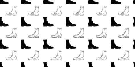 Black White Combat Boot Seamless Pattern 67671719 Vector Art At Vecteezy