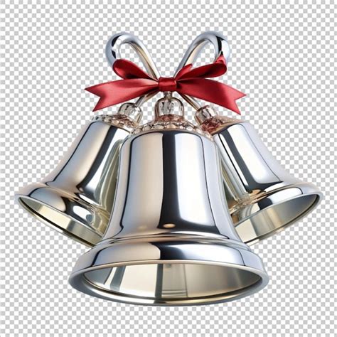 Magnificent Silver Bells Isolated Premium Ai Generated Psd
