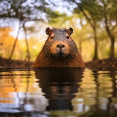 Capibara En Su Hábitat Natural Fotografía De Vida Silvestre Ia