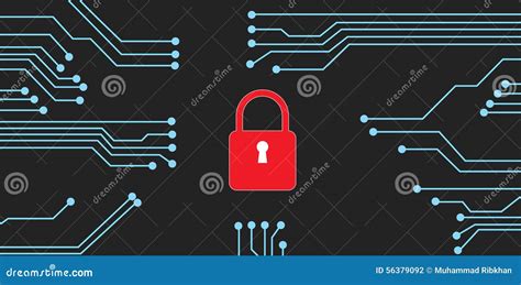Website Security Stock Vector Illustration Of Padlock 56379092
