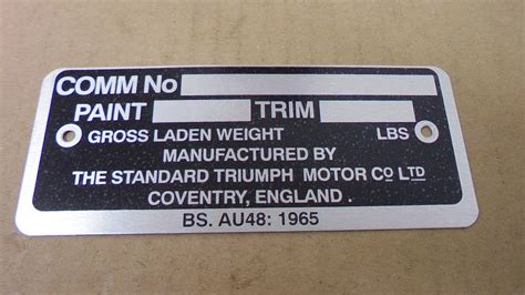 Chassis Plate Tr5 Early Tr6