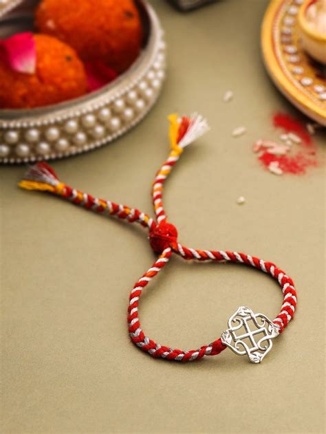 Sacred Swastik Silver 925 Sterling Silver Rakhi Silver Rakhi Silver