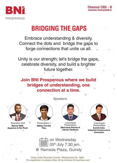 Bni Prosperous Invites You To A Fantabulous Networking Opportunity To