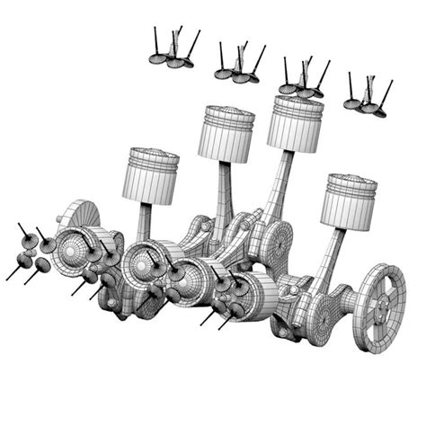 Car Engine Animated Representation Accurate Scaled Model Car