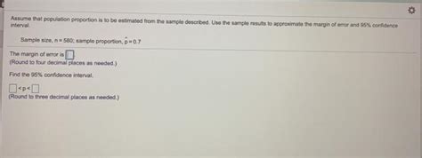 Solved Assume That Population Proportion Is To Be Estimated